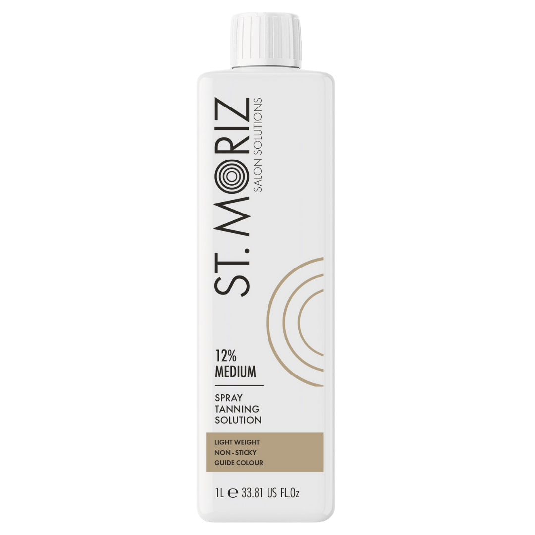 St Moriz Salon Solutions 12% Medium Spray Tan Solution 1Ltr | St. Moriz